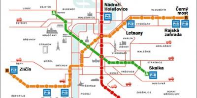 Praha mapa - Mapy Praha (Čechy - Česká republika) - Ulice