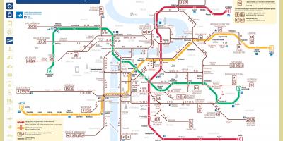 Praha mapa - Mapy Praha (Čechy - Česká republika) - Vlak