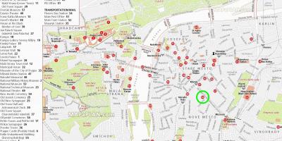 Praha mapa - Mapy Praha (Čechy - Česká republika) - Atrakce
